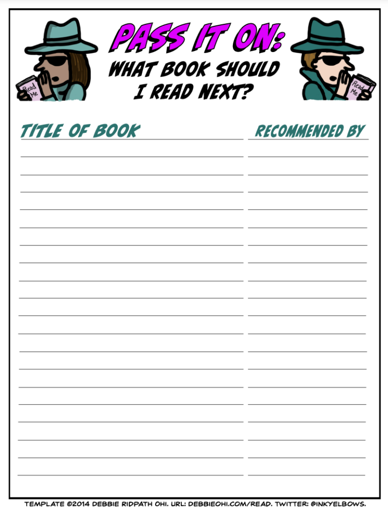 Book Review and Recommendation Sheets – Debbie Ridpath Ohi
