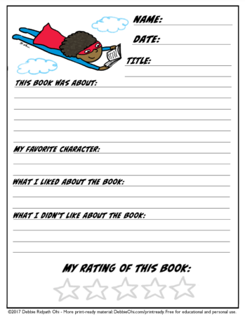 Book Review and Recommendation Sheets – Debbie Ridpath Ohi